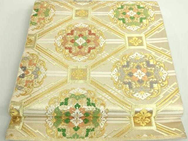 平和屋着物■極上　西陣　川島織物　六通柄　本袋帯　蜀江花文　金糸　逸品　DZAA9281kh5