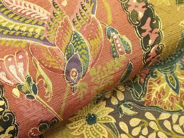 平和屋着物□極上 前田仁仙 仁仙更紗 全通柄袋帯 紬