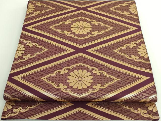 平和屋着物■極上　西陣　川島織物　六通柄　本袋帯　菊菱　金糸　逸品　DZAA9327kh5