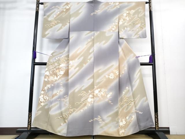 平和屋本店■極上　創業460年・千總　訪問着　駒刺繍　吉祥花松文　暈し染め　金彩　三越扱い　逸品　未使用　DZAA9360kh5