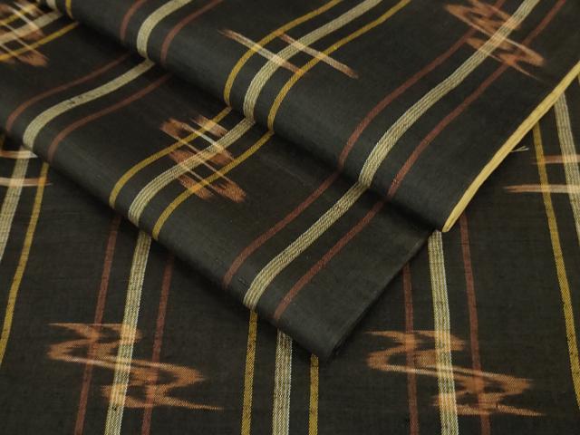 平和屋着物■極上　国指定重要無形文化財　本場久米島紬　手織　逸品　DZAA9373kh5