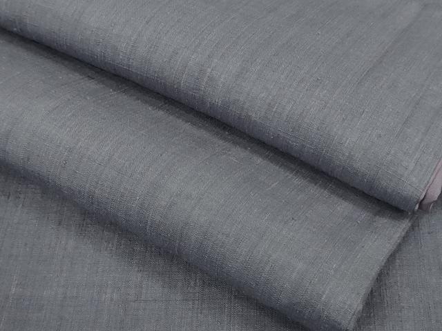 平和屋着物■極上　本場結城紬　重要無形文化財　色無地　鳩羽色　逸品　DZAA9421kh5