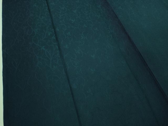 平和屋着物□極上 夏物 小紋 紗 花唐草地紋 褐返色地 暈し染め 逸品