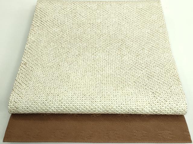 平和屋着物■極上　本疋田絞り　九寸開き名古屋帯　黒茶色地　逸品　DZAA9542kh5