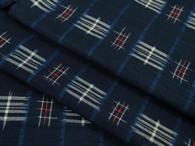 平和屋着物■極上　紬屋吉平　紬　単衣　絣柄　たとう紙付き　逸品　DZAA9571kh5 平和屋着物□極上 紬屋吉平 紬 単衣 絣柄 たとう紙