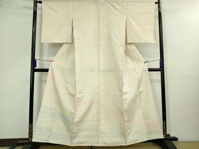 平和屋着物■極上　紅花紬　米沢　訪問着　単衣　逸品　DZAA9576kh5