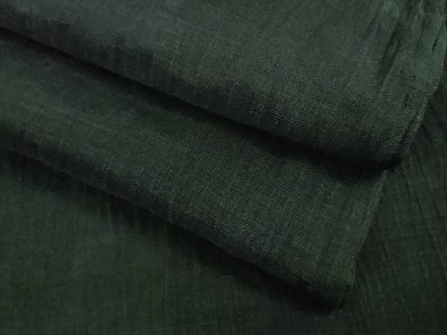 平和屋着物■極上　夏物　男性　本場小千谷ちぢみ　麻　色無地　蝉色　逸品　DZAA9598kh5