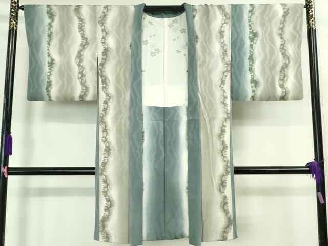 平和屋着物■極上　長羽織　よろけ縞　暈し染め　逸品　DZAA9602kh5