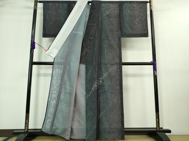 平和屋着物□極上 訪問着 無双 紗袷 紗×紗 箔散らし 暈