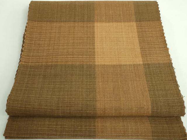 平和屋着物■極上　夏物　八寸名古屋帯　格子　紙布　逸品　DZAA9704kh5