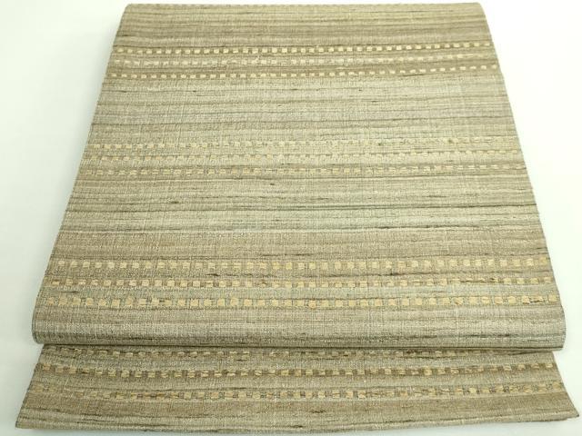 平和屋着物■極上　インド・アッサム　野蚕糸　手織　ムガシルク　両面　全通柄袋帯　逸品　DZAA9756kh5