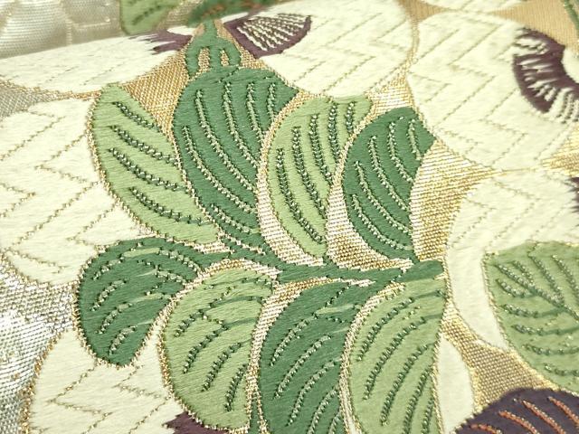 平和屋着物□極上 六通柄袋帯 唐織 辻が花 藤花房 金銀糸 逸品