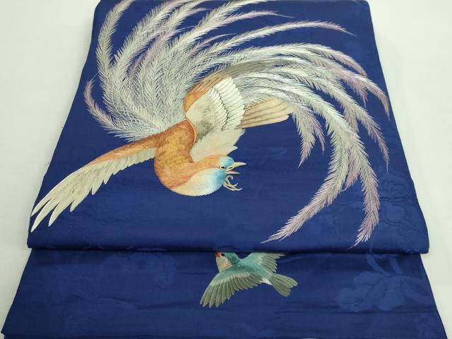 平和屋本店■極上　アンティーク　大正ロマン　丸帯　総手刺繍　鳳凰　逸品　DZAA9808kh5