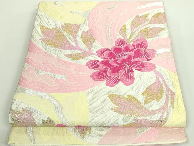 平和屋着物■極上　六通柄袋帯　唐織　舞花文　金銀糸　逸品　DZAA9819kh5