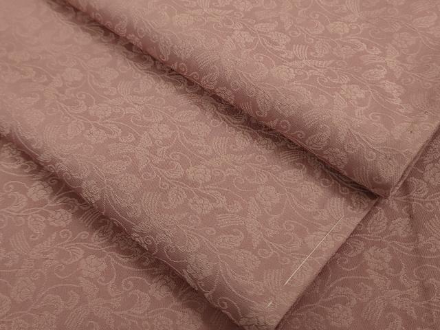 平和屋着物■極上　お召　単衣　鳳凰唐草地紋　薄紅色地　逸品　未使用　DZAA9834kh5