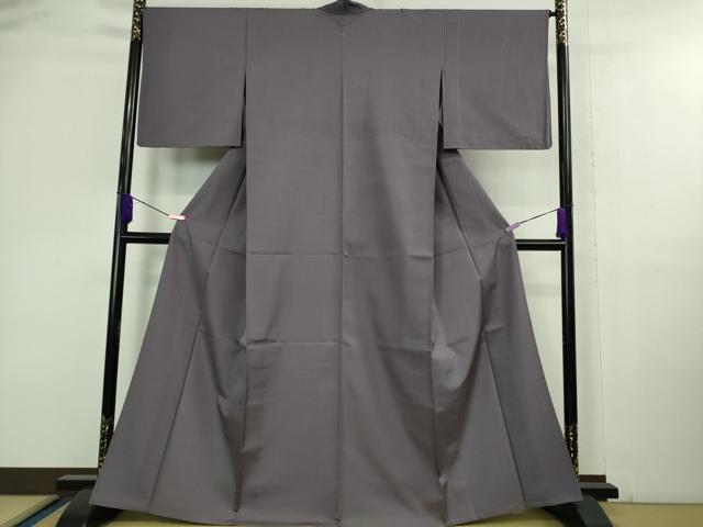 平和屋着物■極上　色無地　単衣　紫苑色　逸品　未使用　DZAA9836kh5