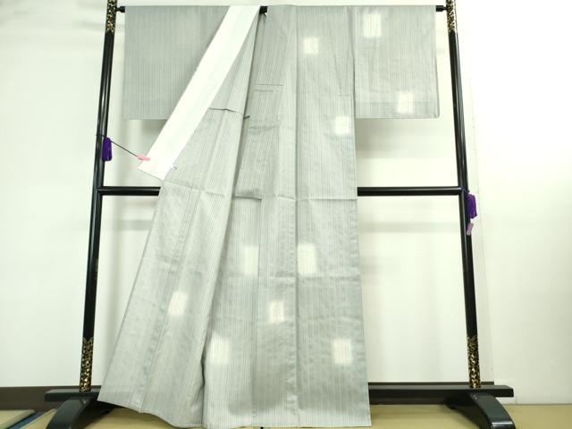 平和屋本店□極上 夏物 十日町 名門青柳謹製 櫛引織 赤城紬 草木染 色紙