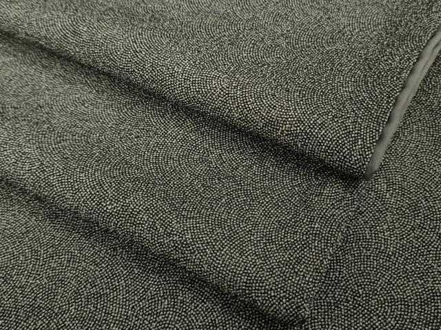 平和屋着物■極上　江戸小紋　鮫小紋柄　紫黒色×白　鬼しぼ縮緬　逸品　DZAA9919kh5