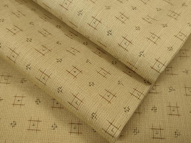 平和屋着物■極上　夏物　紗紬　枯色地　逸品　DZAA9945kh5