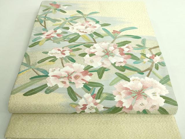 平和屋着物■極上　綴れ　太鼓柄袋帯　石楠花　金糸　ほていや扱い　逸品　DZAB0003kh5