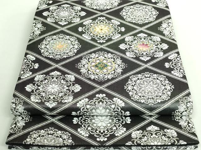 平和屋着物■極上　西陣　華翔苑謹製　螺鈿作家　藤本隆士　六通柄袋帯　螺鈿　唐織　王朝華文　銀糸　さが美扱い 証紙付 逸品 DZAB0083kh5