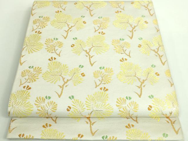 平和屋本店■極上　龍村美術織物　六通柄　本袋帯　祥寿若松文　金糸　紙タグ付き　逸品　DZAB0085kh5