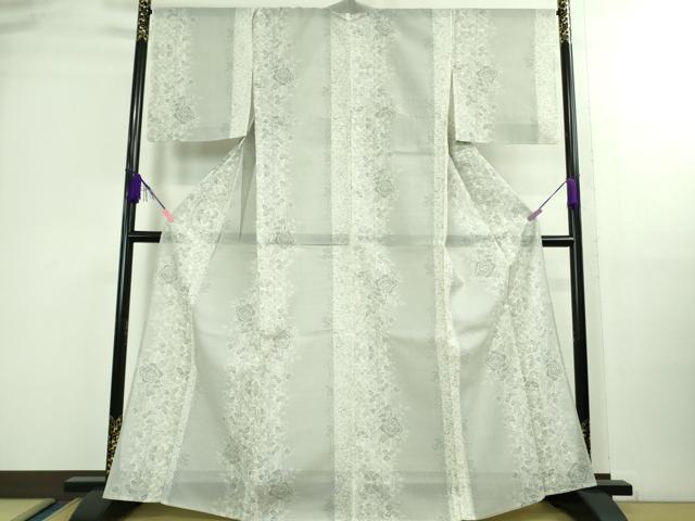 平和屋着物■極上　夏物　本場大島紬　夏大島　草花間道　逸品　DZAB0126kh5