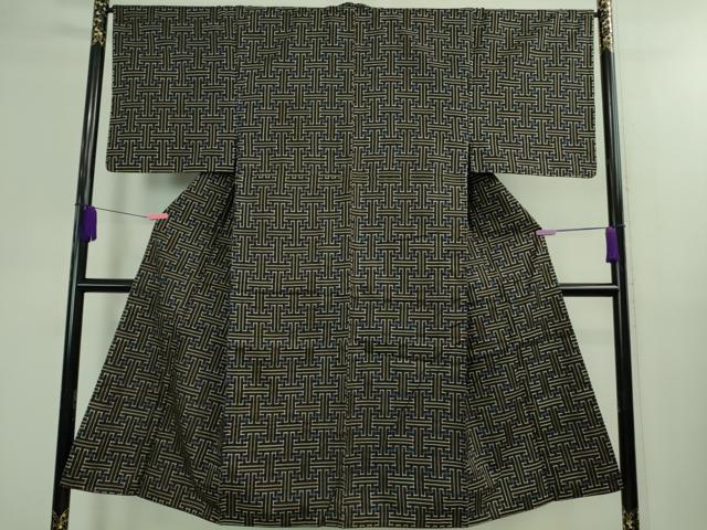 平和屋着物■希少　男性　本場大島紬　龍郷絣　秋名バラ　逸品　DZAB0158kh5