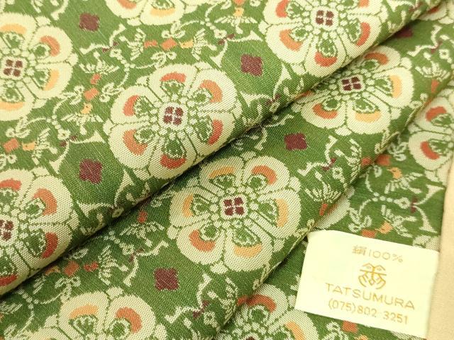 平和屋着物■極上　龍村美術織物 　九寸開き名古屋帯　花鳥梅花文錦　逸品　DZAB0212kh5