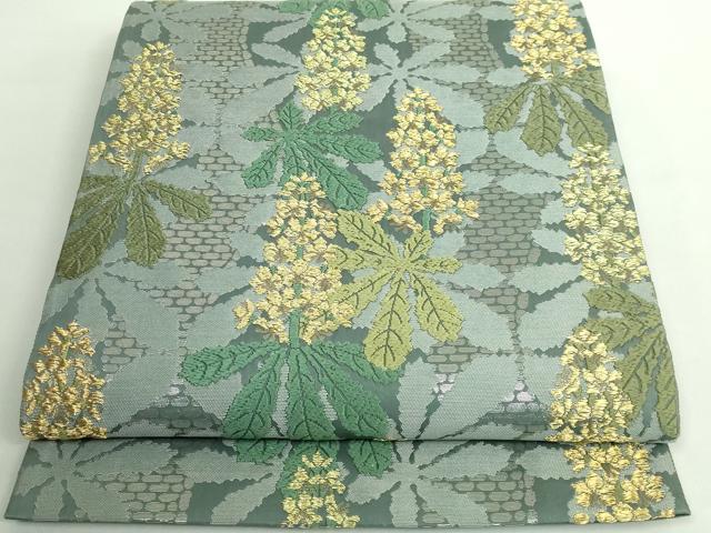 平和屋着物■極上　山口美術織物　皇室　伊勢神宮御用　西陣織　六通柄袋帯　唐織　マロニエの道　金糸　逸品　DZAB0221kh5