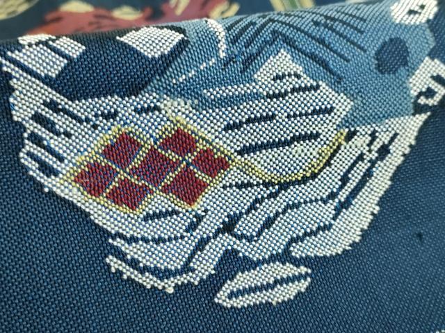 平和屋本店□極上 太鼓柄 本袋帯 龍村平蔵柄 甲比丹孔雀