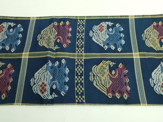 平和屋本店□極上 太鼓柄 本袋帯 龍村平蔵柄 甲比丹孔雀