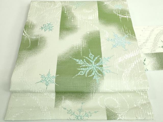 平和屋着物■極上　九寸名古屋帯　BANKAN　わものや　雪華　金銀糸　たとう紙付き　逸品　DZAB0263kh5