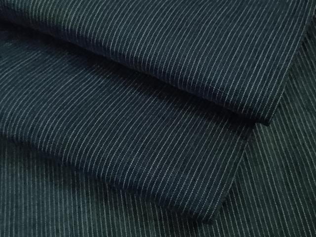 平和屋着物■極上　夏物　男性　本場小千谷ちぢみ　麻　縞　濃藍色　逸品　DZAB0354kh5