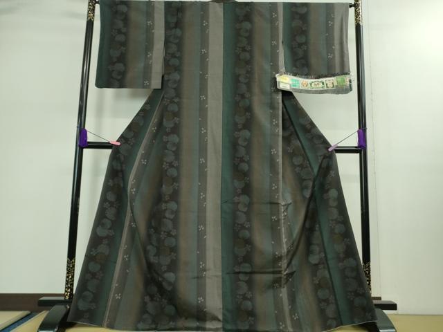 平和屋着物■極上　結城紬　はたおり娘　奥順謹製　手緒里　100亀甲　飛び亀甲柄　雪輪花間道　証紙付き　やまと誂製　逸品　DZAB0370kh5