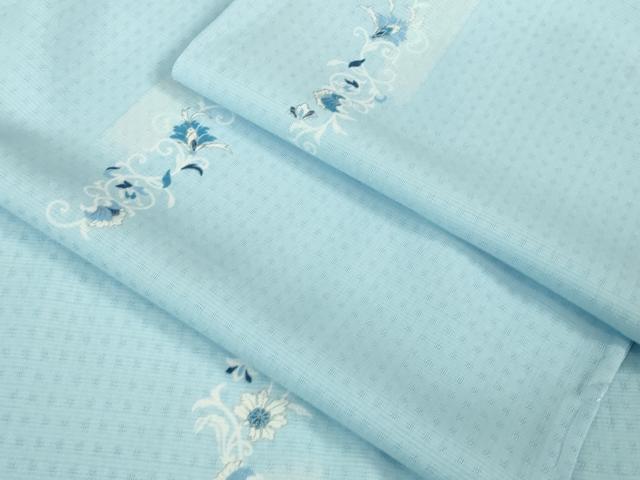 平和屋着物■極上　夏物　小紋　花唐草文　銀彩　やまと誂製　洗える着物　逸品　未使用　DZAB0378kh5