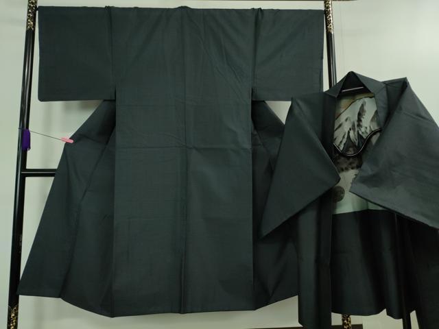 平和屋着物■極上　男性　本場大島紬　アンサンブル　長羽織　100亀甲　総詰め　逸品　DZAB0423kh5