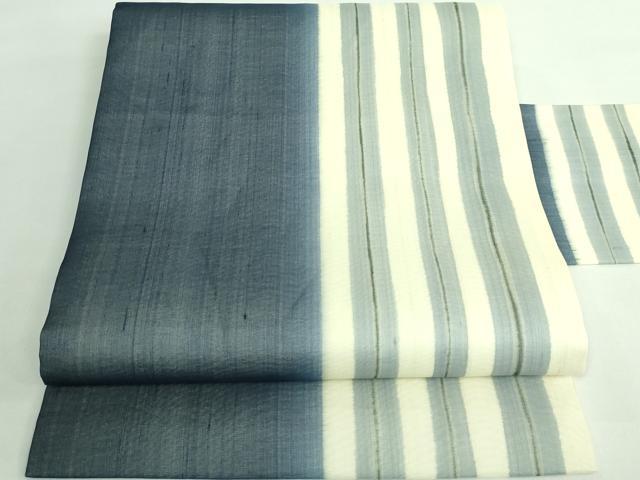 平和屋着物■極上　夏物　絹芭蕉　九寸名古屋帯　間道　逸品　DZAB0477kh5