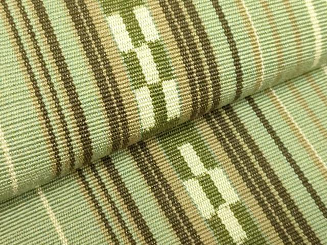 平和屋着物□極上 沖縄県伝統工芸品 八重山ミンサー 手織り 八寸名古屋