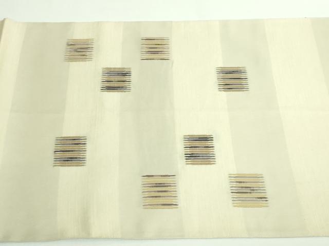 平和屋着物□極上 西陣の名門 加納幸謹製 六通柄袋帯 色紙