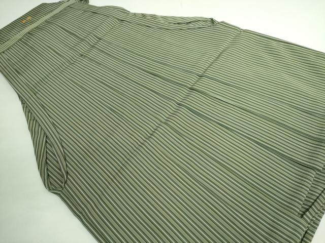 平和屋着物■極上　男性　馬乗り袴　縞　鳳寿平　まゆの鑑　猪俣謹製　逸品　DZAB0542kh5