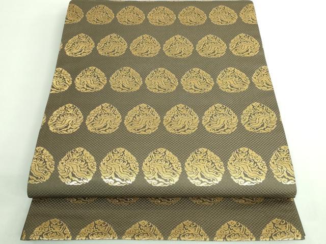 平和屋着物■極上　龍村晋謹製　全通柄袋帯　名物興福寿金襴　金糸　逸品　DZAB0723kh5