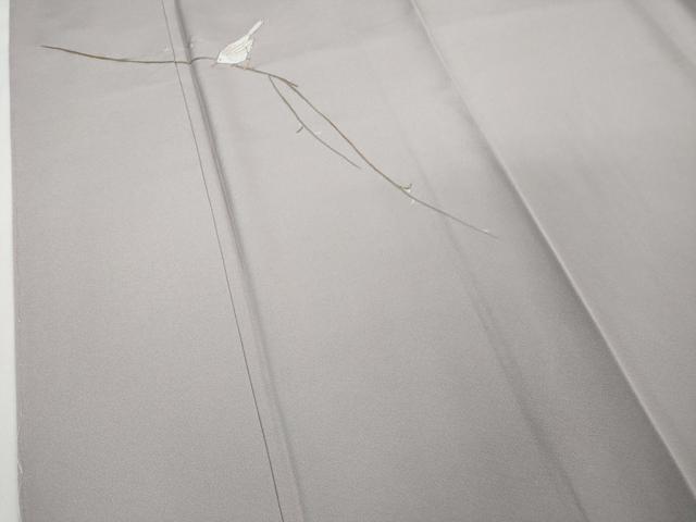 平和屋着物□極上 色留訪問着 総刺繍 枝木に小鳥 霞