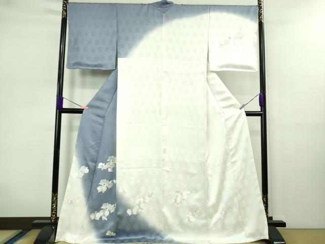 平和屋本店■極上　訪問着　総刺繍　胡蝶蘭　暈し染め　金糸　逸品　未使用　DZAB0753kh5