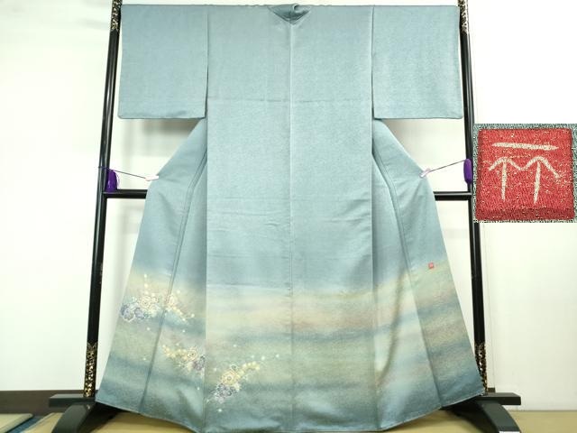 平和屋本店■極上　久保田一竹　幻の辻が花　訪問着　暈し染め　金通し地　逸品　DZAB0760kh5