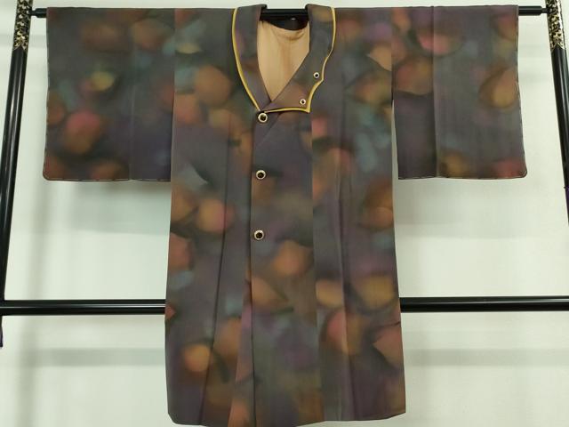 平和屋着物■極上　道中着　ロング丈　暈し染め　鬼しぼ縮緬　逸品　未使用　DZAB0839kh5