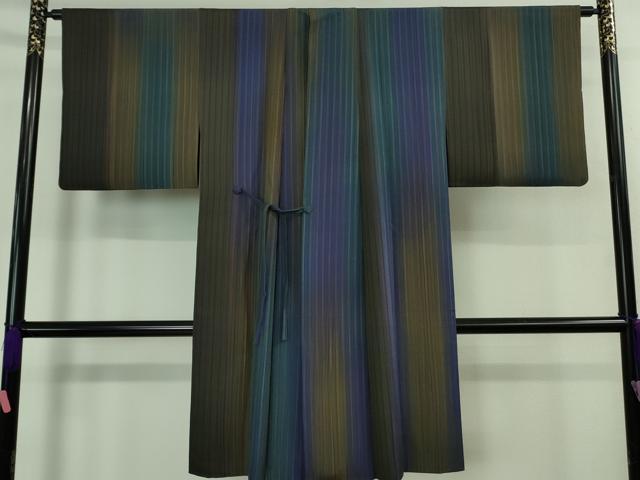 平和屋着物■極上　道中着　ロング丈　洛遊庵　間道　逸品　DZAB0845kh5