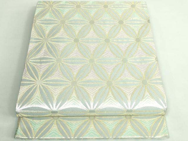 平和屋本店■極上　本場筑前博多織　佐賀錦　六通柄袋帯　麻の葉文様　無双錦　美しいキモノ表紙掲載帯　金銀糸　逸品　DZAB0929kh5