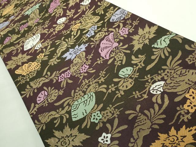 平和屋着物□極上 京の名門 じゅらく謹製 帝王紫 両面 全通柄