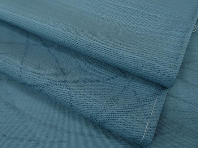 平和屋着物■極上　夏物　色無地　紋紗　変わり絽　草葉地紋　露草色　逸品　未使用　DZAB1003kh5